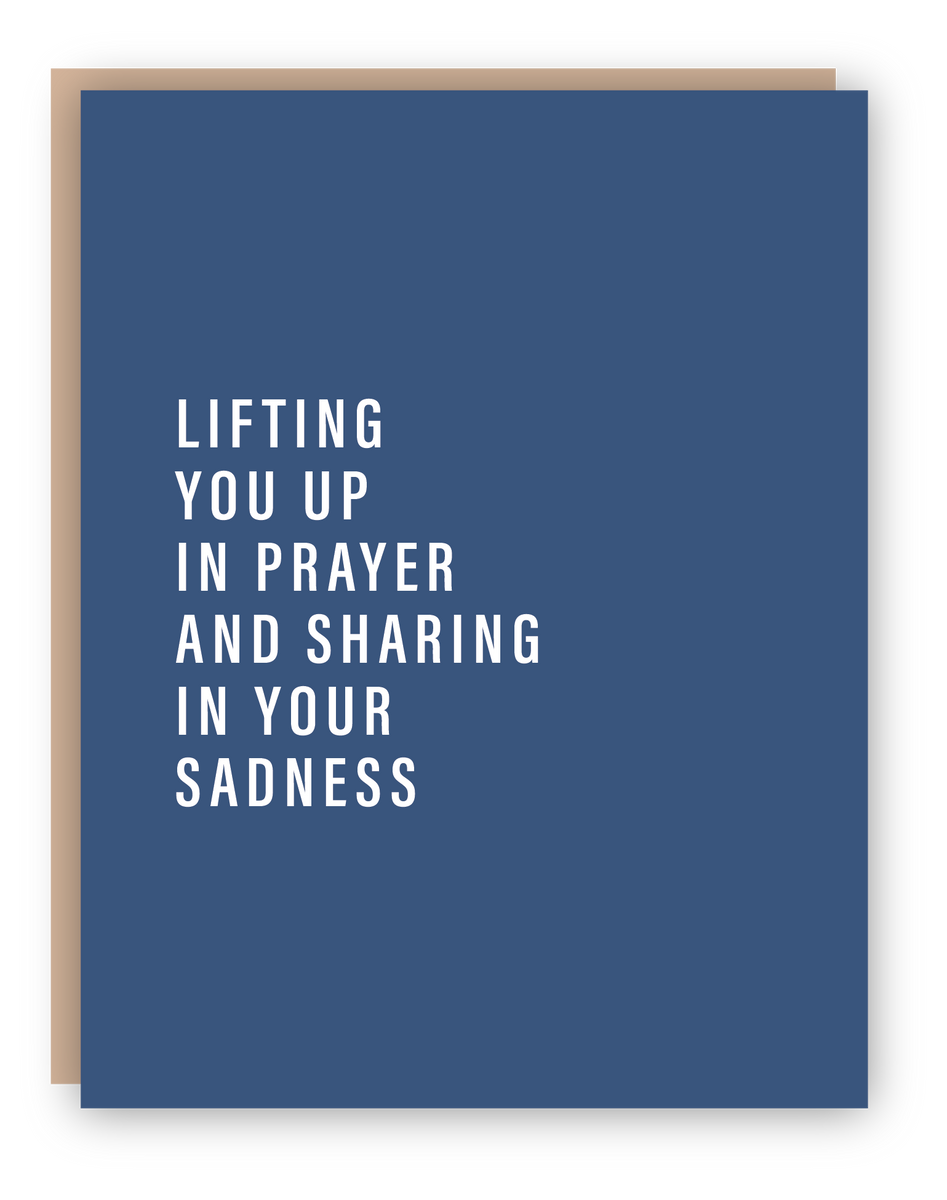 Modern Christian Sympathy Card | Lifting You Up | NOTES SPEAK – Notes Speak