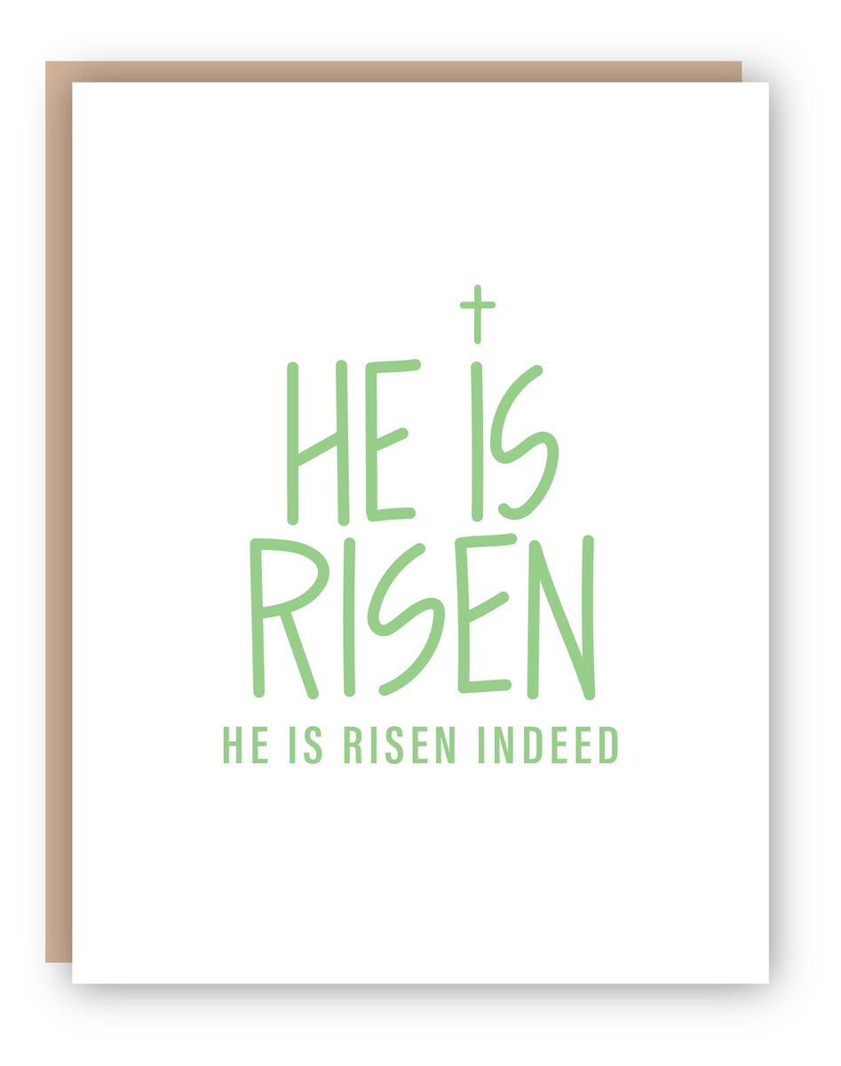 Modern Christian Easter Greeting Card | Risen Indeed | NOTES SPEAK ...